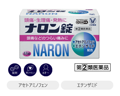 ナロンエースで頭痛をダブルブロック。ナロンエース製品ページ｜ナロンシリーズブランドサイト｜大正製薬